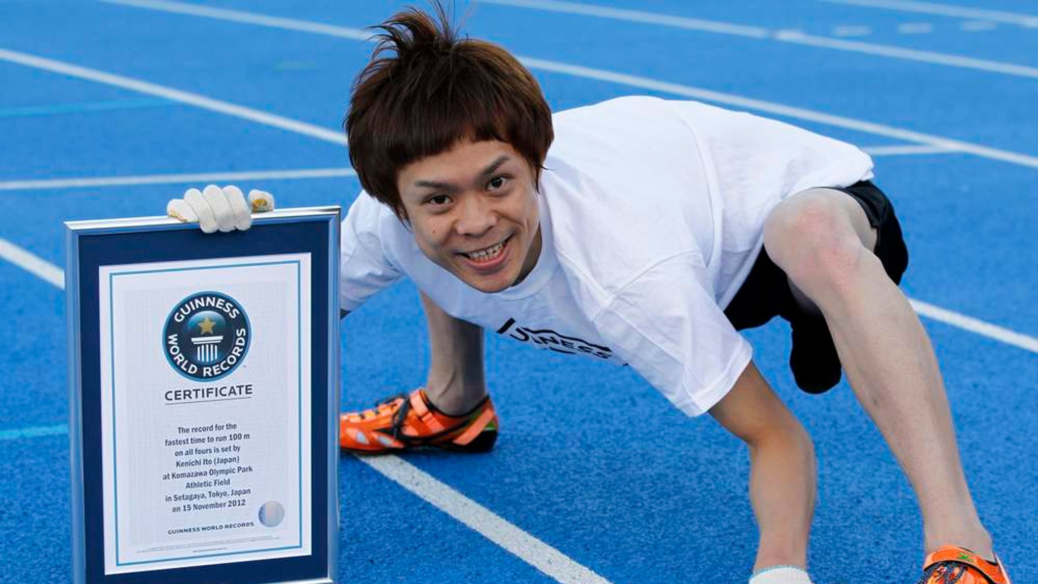 'Monkey Man' Breaks Four-Limbed Sprint Record | Scoop News | Sky News