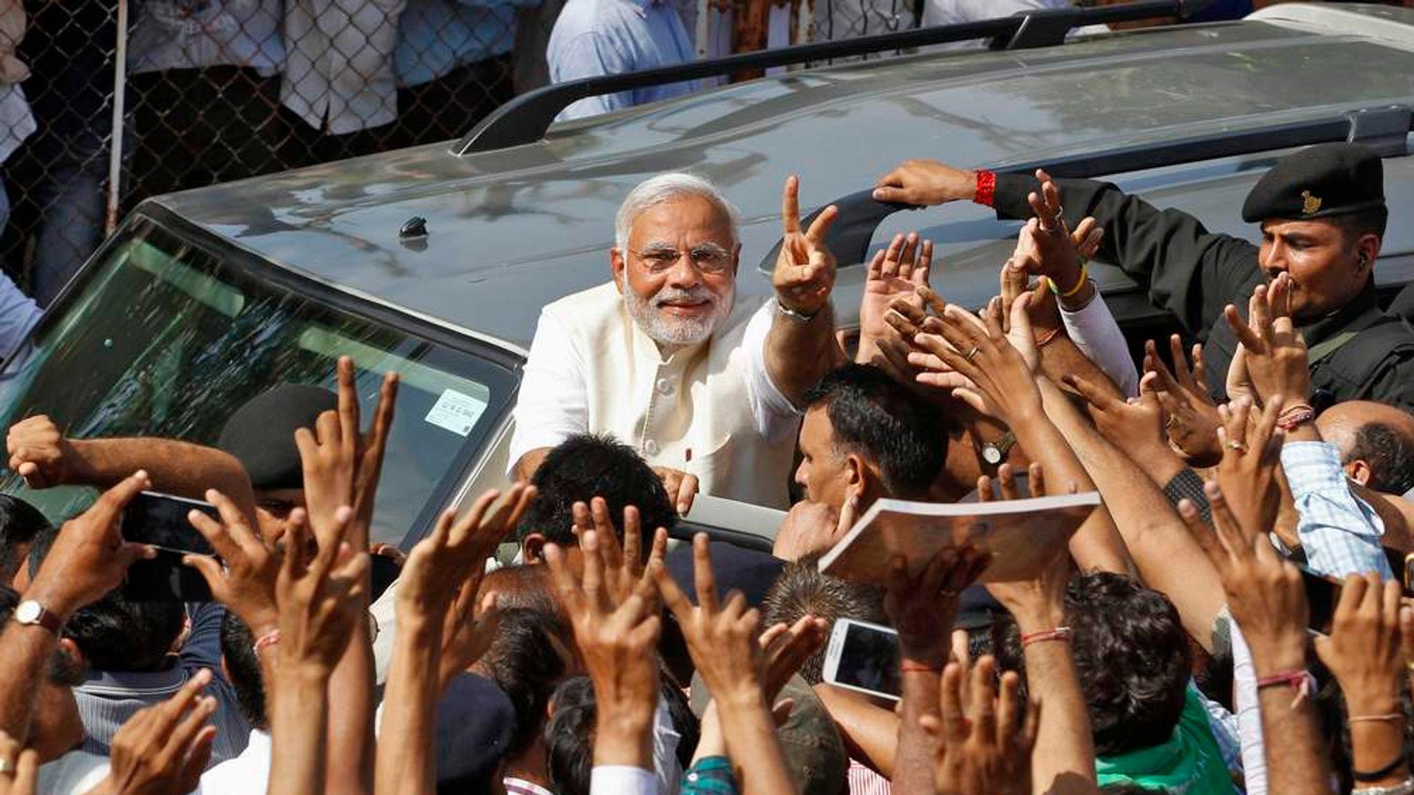 Narendra Modi 'Selfie' Lands Him In Trouble | World News | Sky News