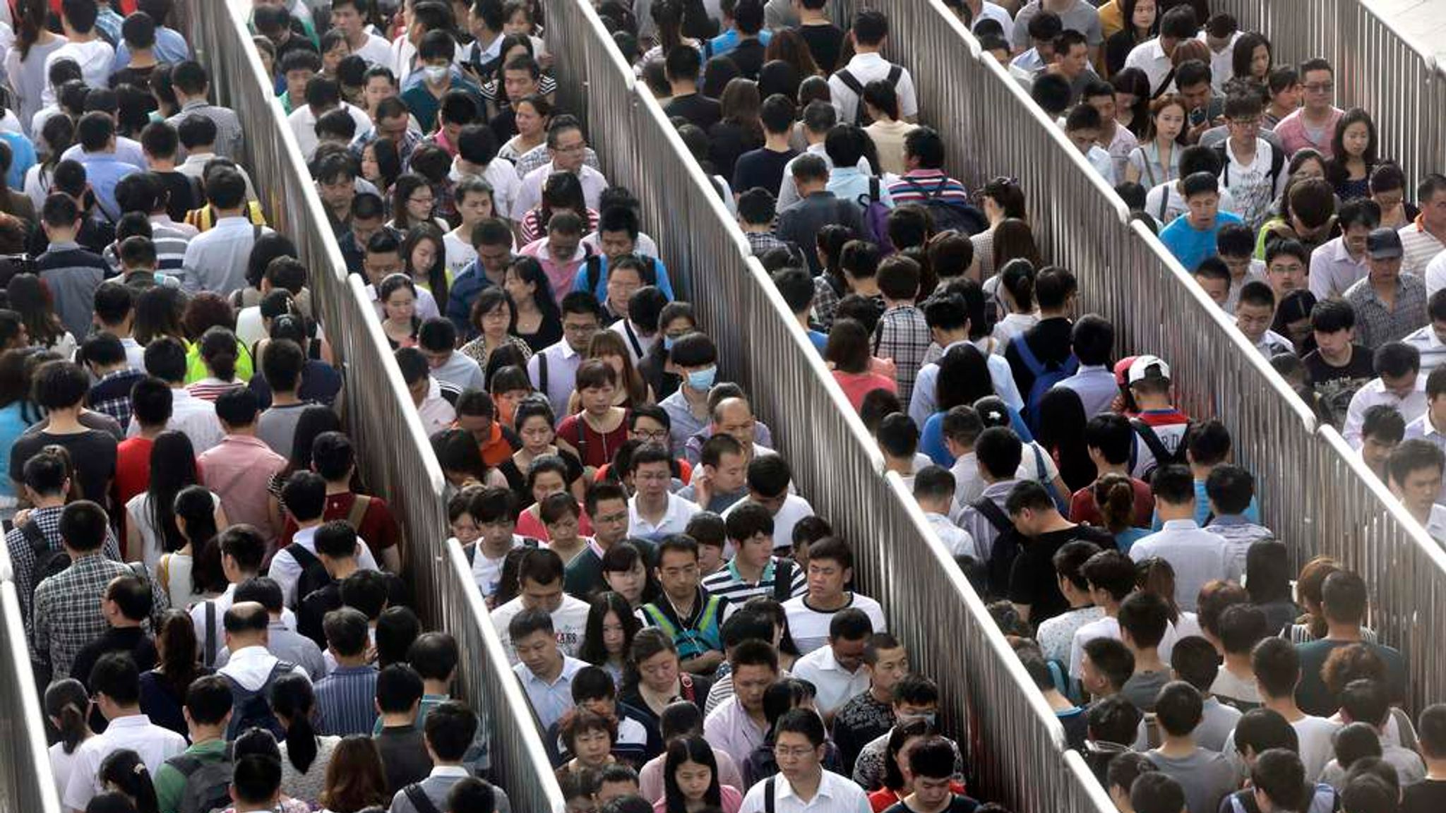 Subway Security Causes Long Queues In Beijing | World News | Sky News