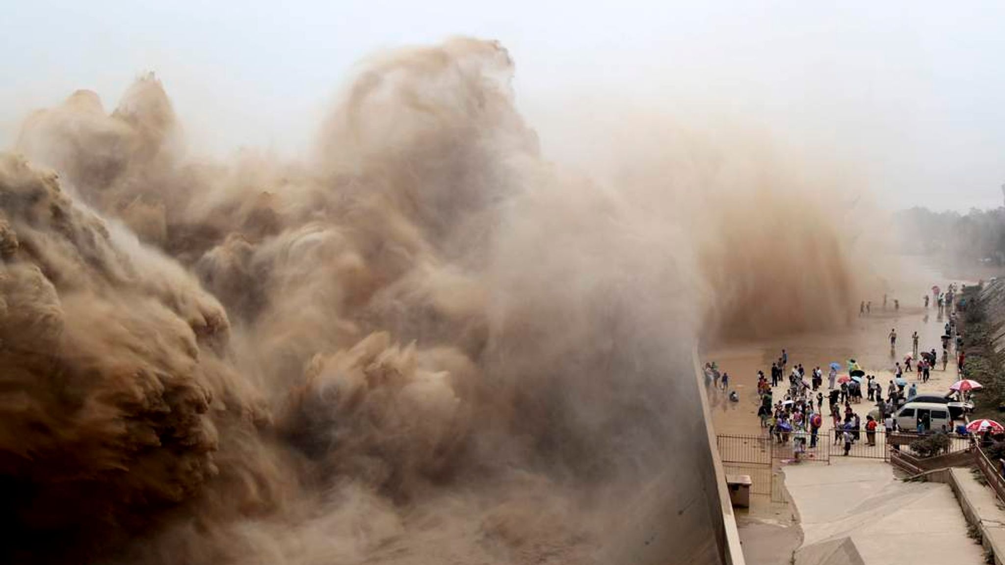 Yellow River: China's Sand-Washing Spectacle | World News | Sky News