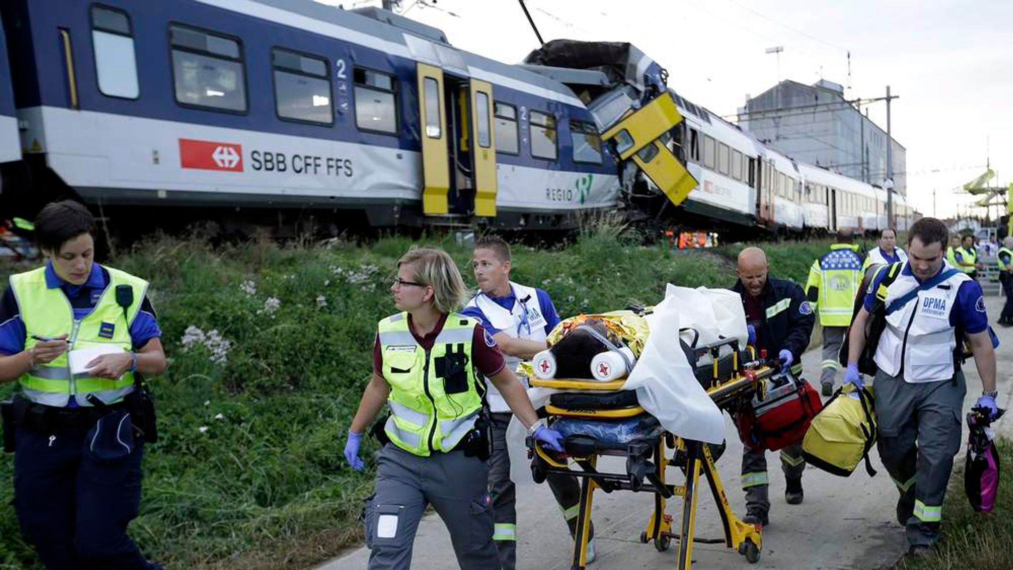 Swiss Train Crash: 35 Passengers Injured | World News | Sky News