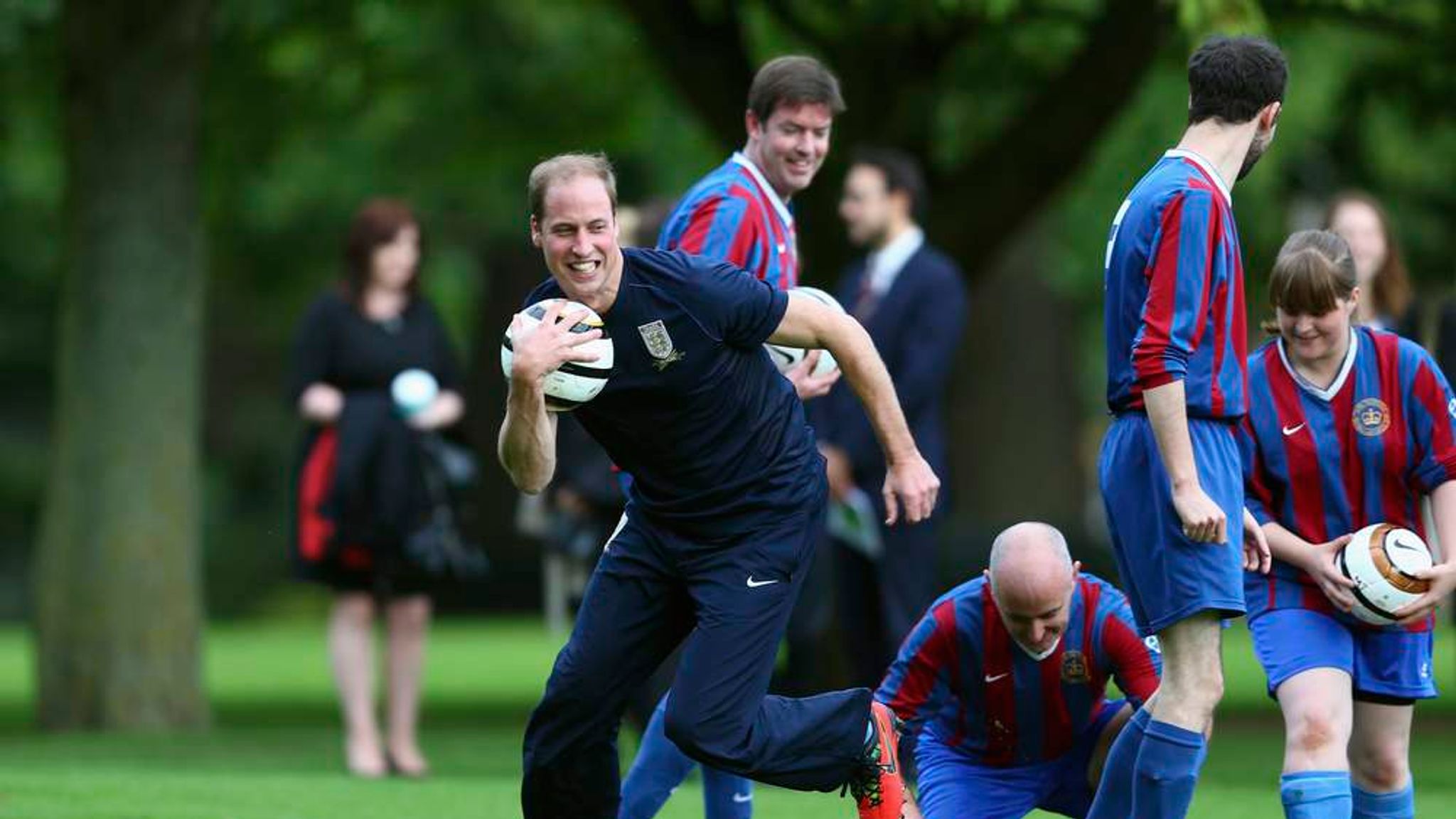 Buckingham Palace Hosts First Football Match | UK News | Sky News