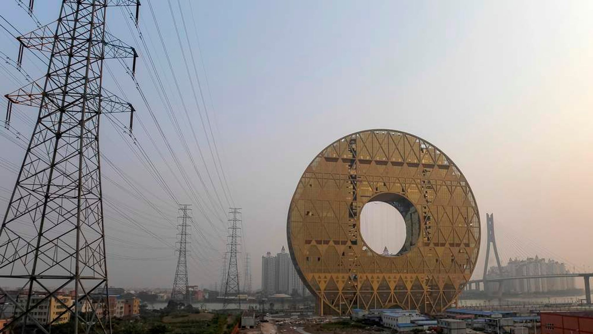 Building With Hole Is For 'Flashy Rich People' | World News | Sky News