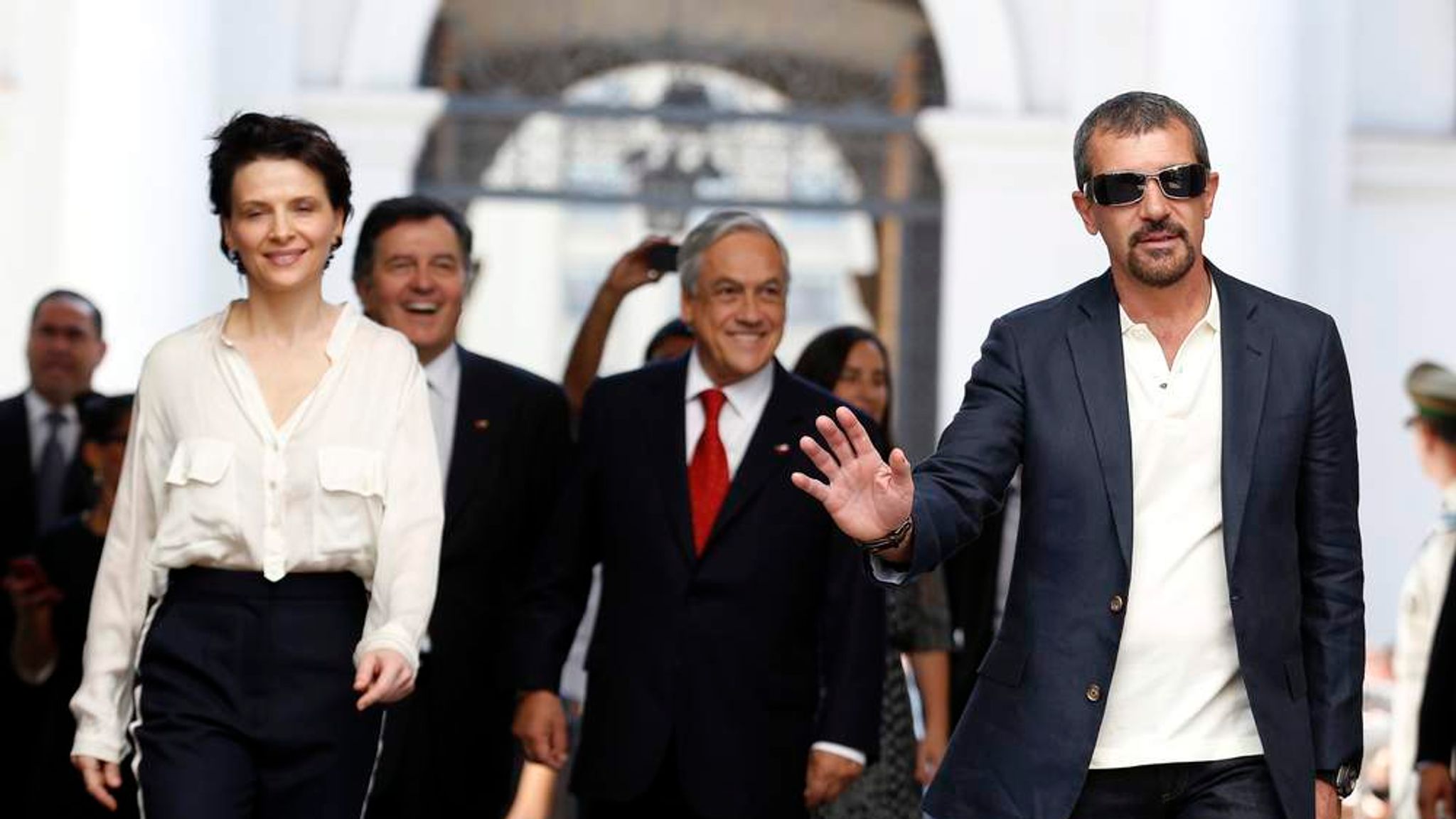 Chile Miracle Miners Meet Stars Of Rescue Film | World News | Sky News