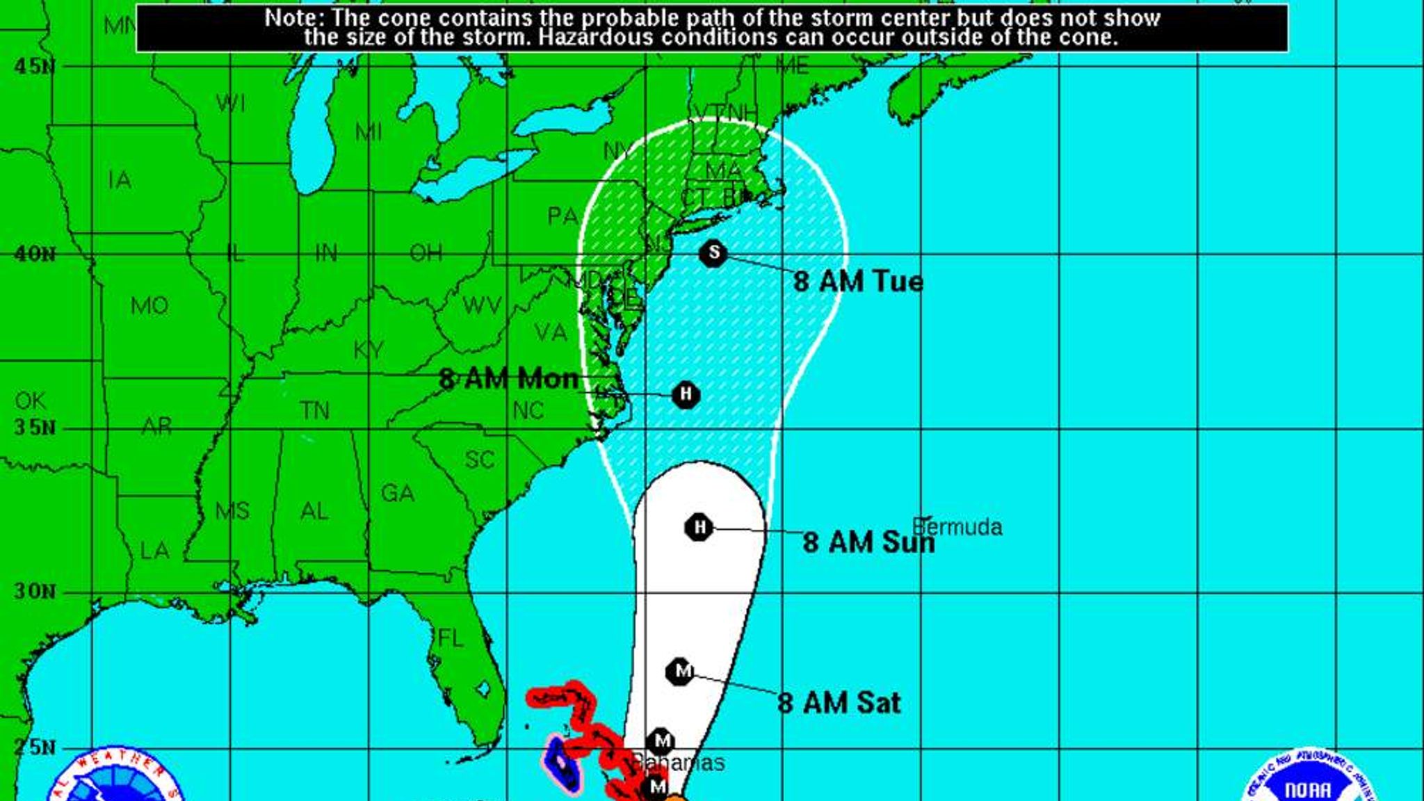 States On Alert As Hurricane Joaquin Eyes Coast | US News | Sky News