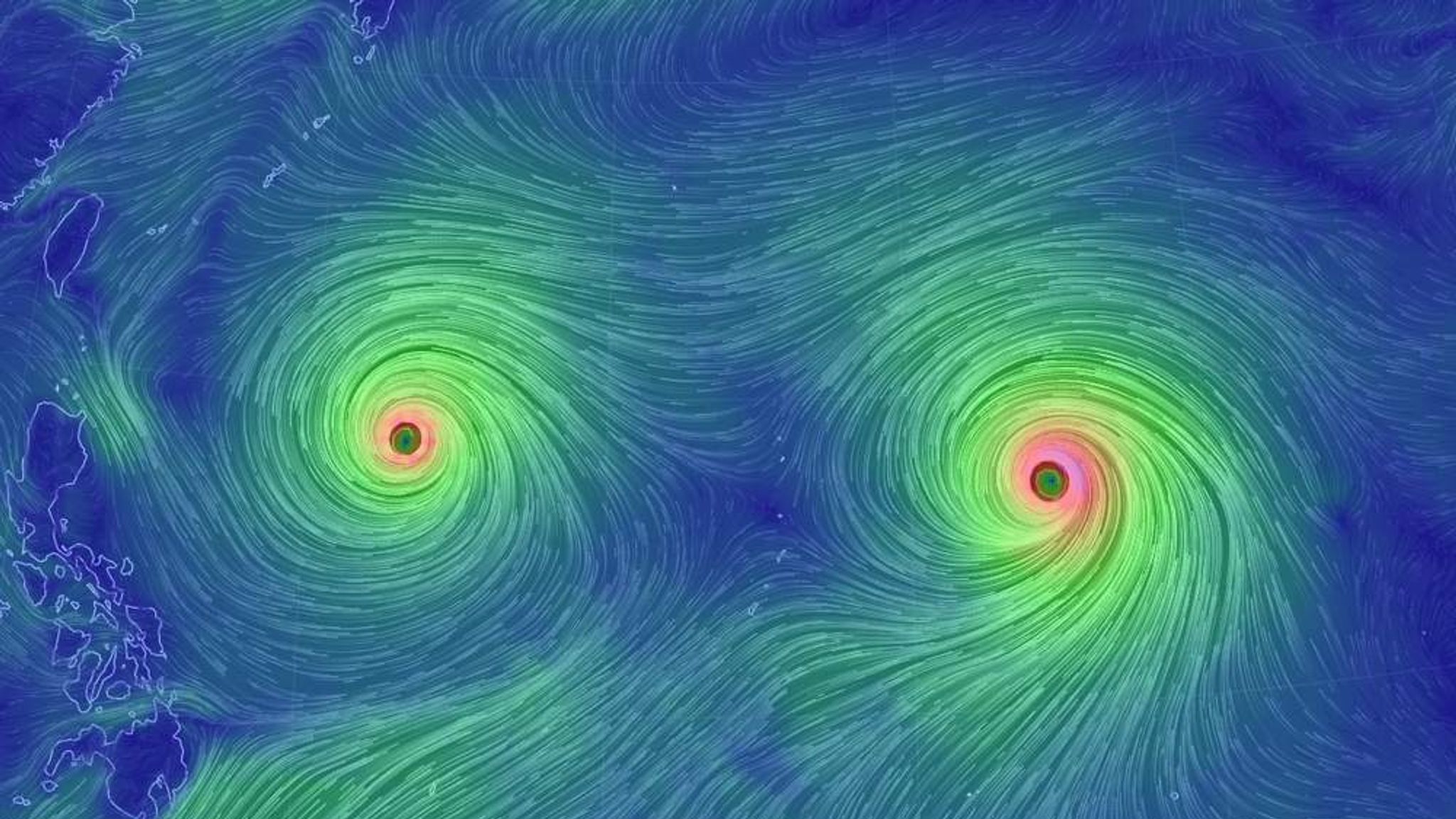 Alert As Twin Typhoons Spin Towards Asia | World News | Sky News