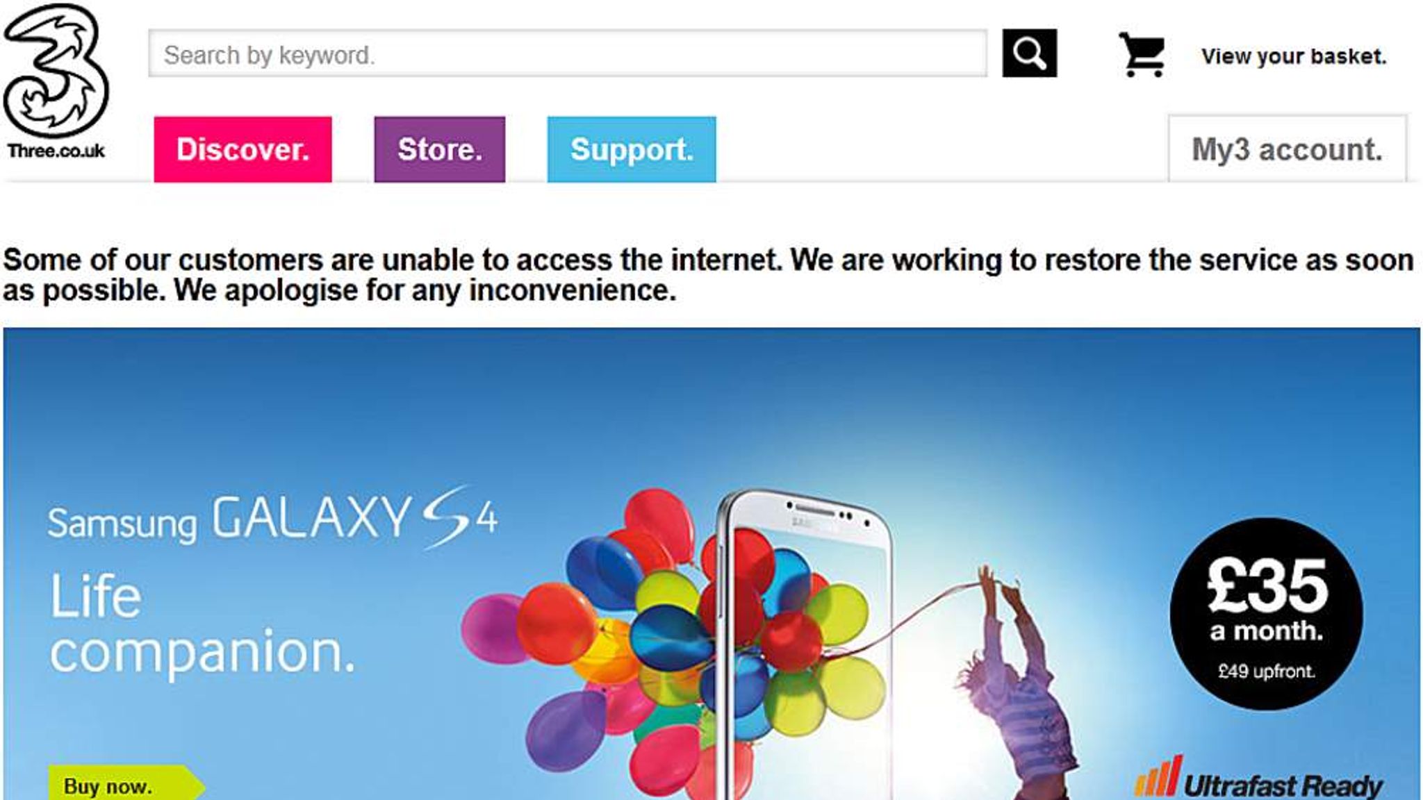 Phone Operator 3's Data Network Issues Remain | Money News | Sky News