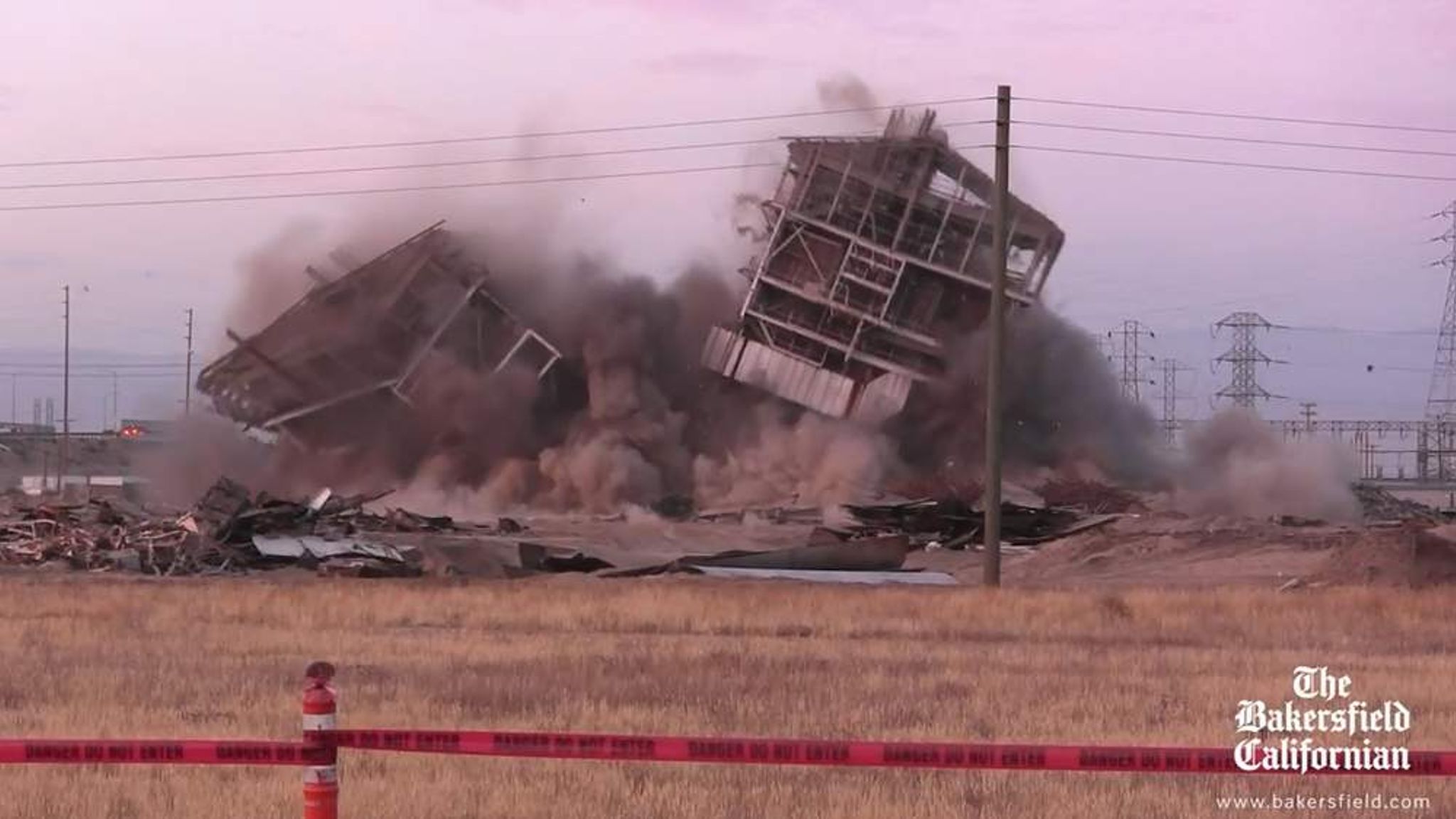 Power Plant Demolition: Man May Lose Leg | US News | Sky News