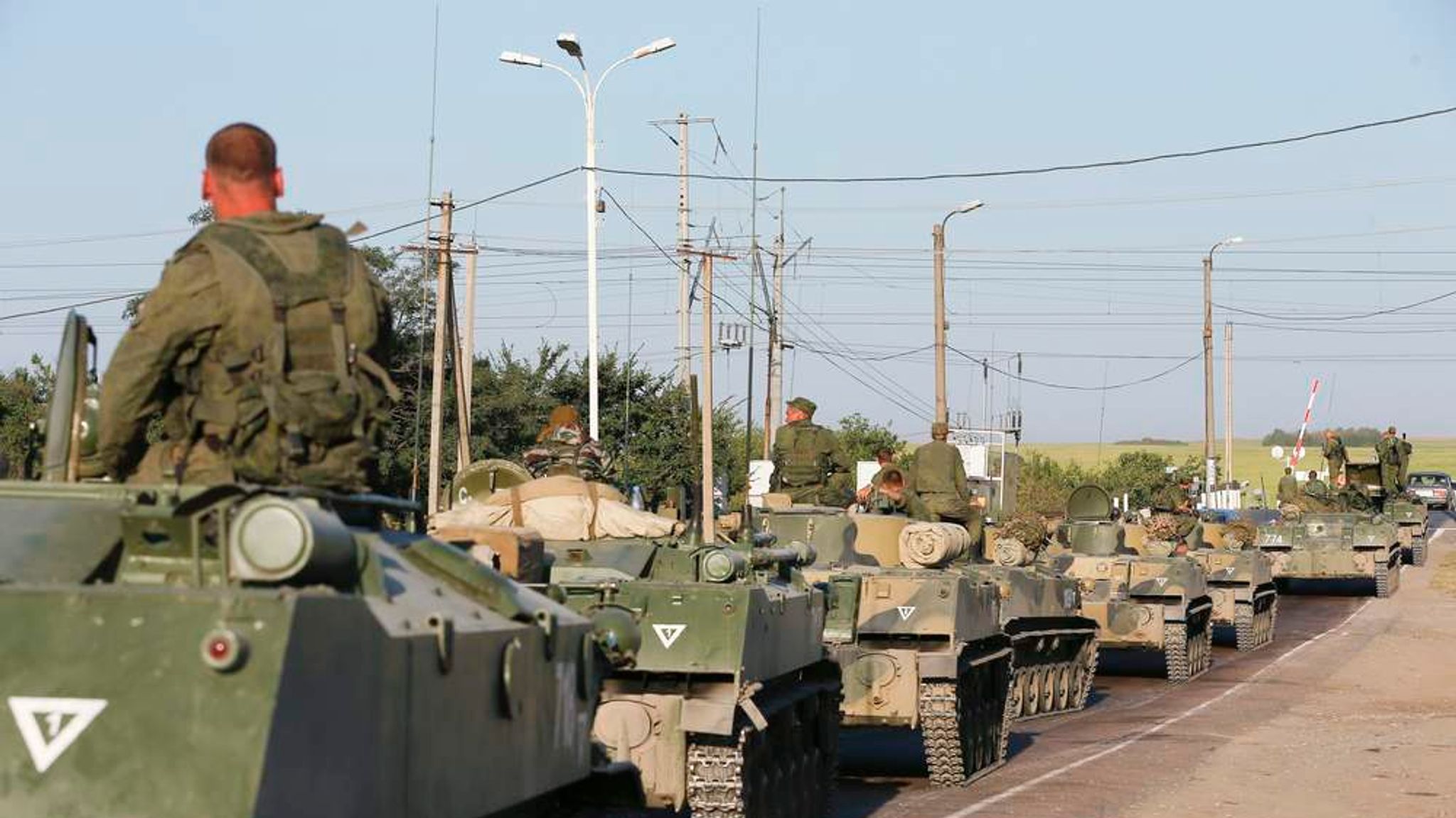 Ukraine 'Destroys Russian Armoured Convoy' | World News | Sky News