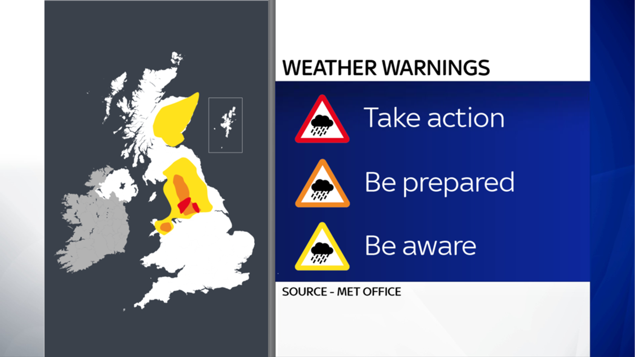 'Danger To Life' Flood Warnings For The North | UK News | Sky News