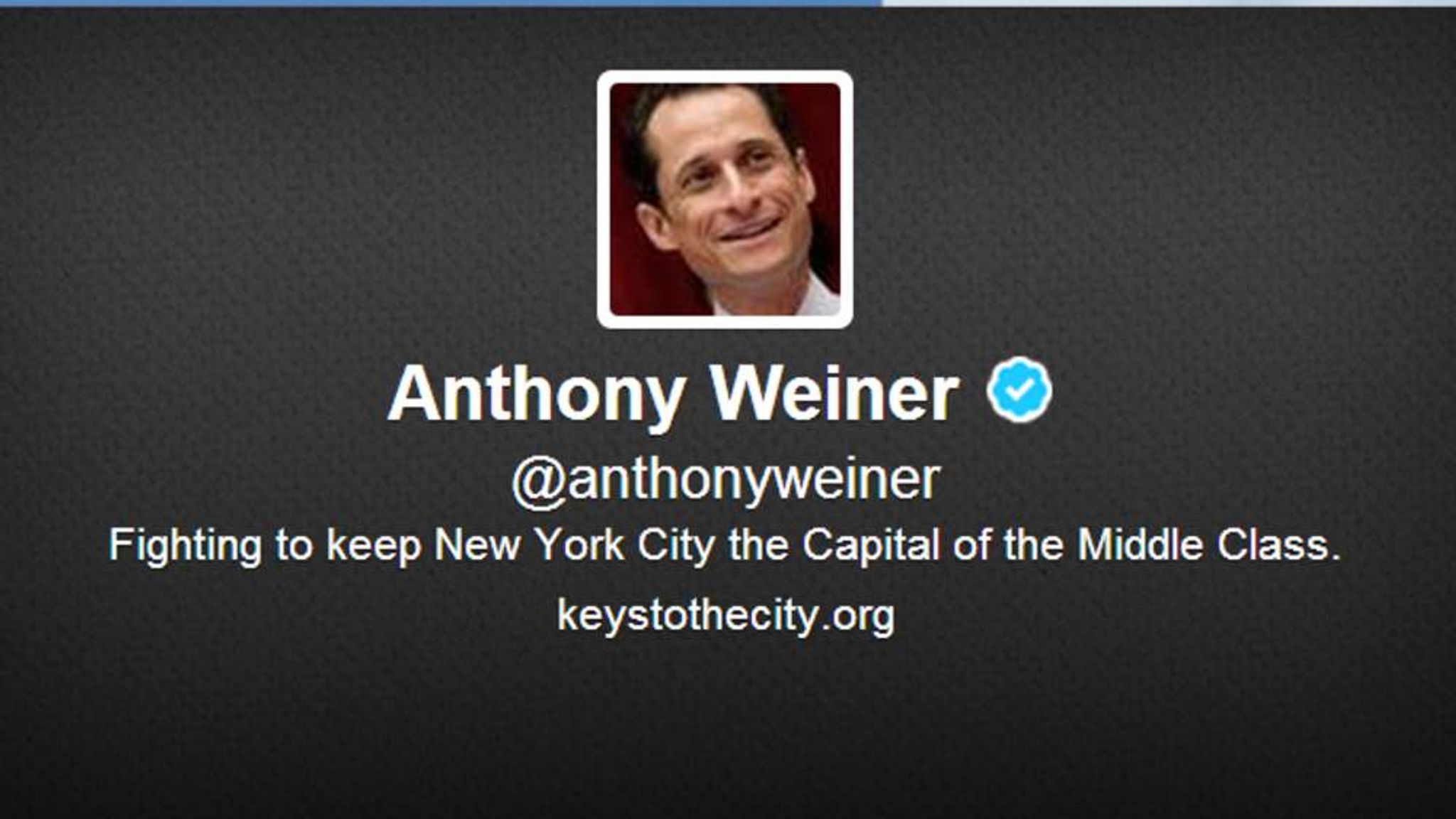 Anthony Weiner Launches New Twitter Account | US News | Sky News