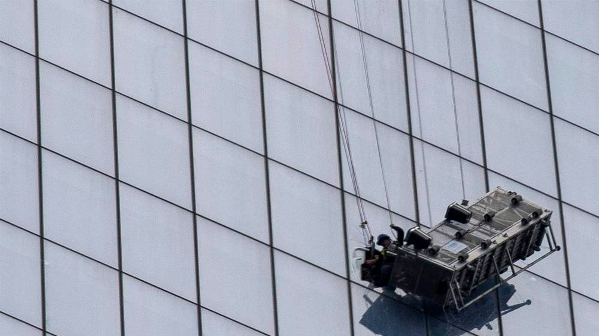Window Cleaners Rescued At World Trade Center | US News | Sky News