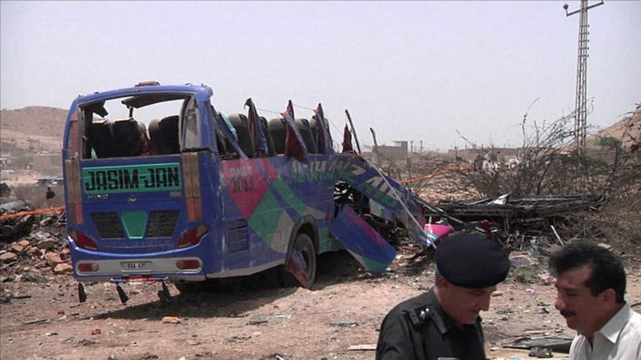 Pakistan Fighter Jet Crashes Into Bus Station | World News | Sky News
