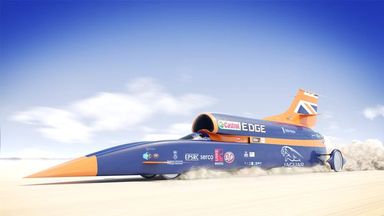Bloodhound: 1,000mph Supersonic Car Unveiled | UK News | Sky News