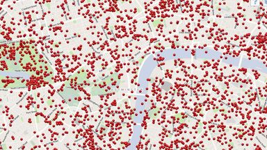 Map Charts Every WWII Bomb Strike in London | UK News | Sky News