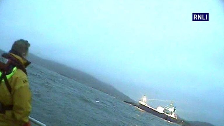 Fuel Leak As Ship Hits The Rocks Off Scotland | UK News | Sky News