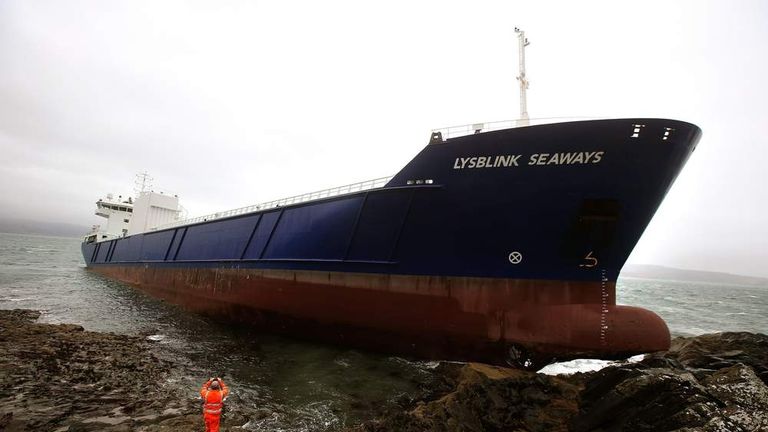 Fuel Leak As Ship Hits The Rocks Off Scotland | UK News | Sky News