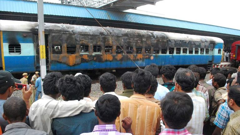 Dozens Killed As Fire Engulfs Train In India | World News | Sky News