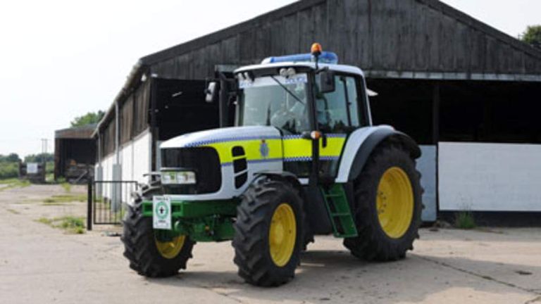 Rural Police Force Use Tractor In Crime Fight | Scoop News | Sky News