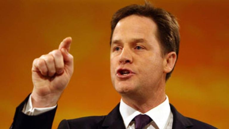 Clegg Comes Out Fighting In Keynote Speech | UK News | Sky News