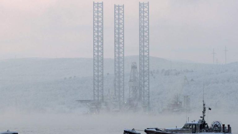 Raft Spotted In Icy Seas After Rig Sinks | World News | Sky News