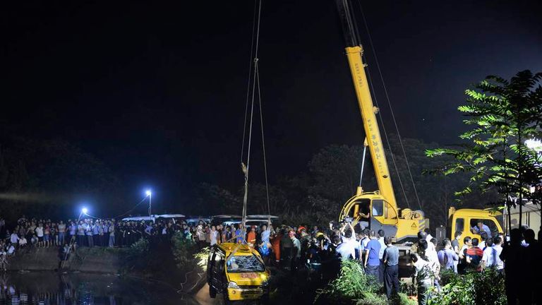 China Bus Crash Kills Eight Schoolchildren | World News | Sky News