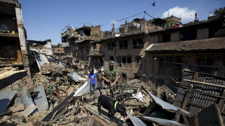 Drone Footage Reveals Extent Of Nepal Damage | World News | Sky News