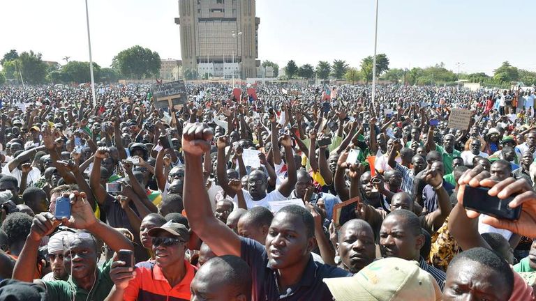 Soldiers Fight To Quell Burkina Faso Protests | World News | Sky News