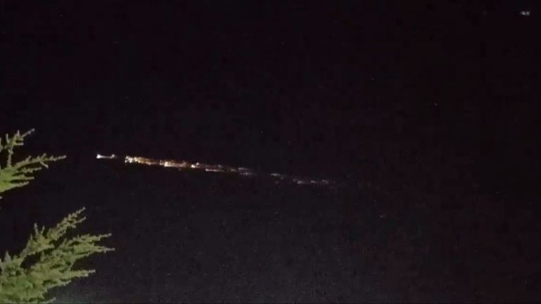 Fireball Captured Streaking Across Sky | World News | Sky News