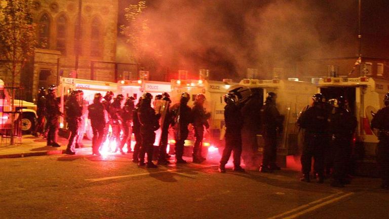 Gangs Attack Belfast Police For Third Night | UK News | Sky News
