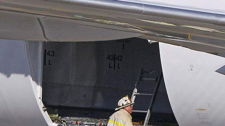 Boeing 787 Dreamliner Catches Fire In Boston | Money News | Sky News