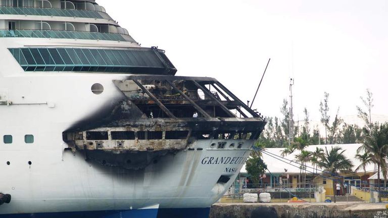 Fire On Royal Caribbean Cruise Ship In Bahamas | World News | Sky News