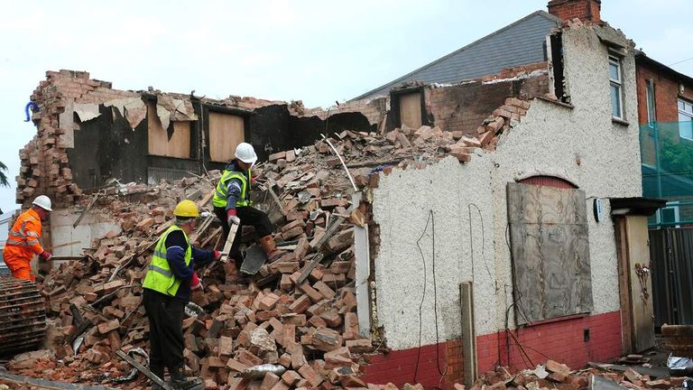 Philpott Fire Deaths House Being Demolished | UK News | Sky News