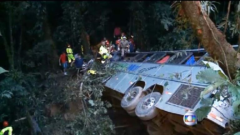 Dozens Die After Bus Plunges 1,300ft Off Cliff | World News | Sky News