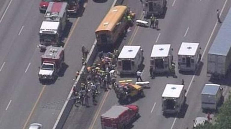 School Bus Crash: Dozens Injured In Kentucky | US News | Sky News
