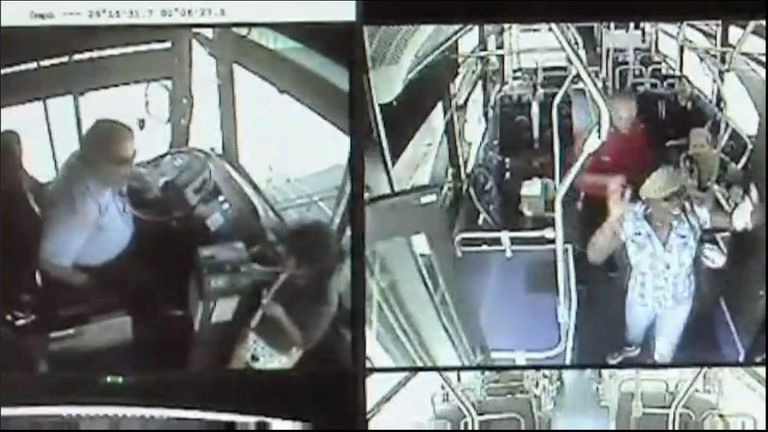 Boy Run Over After Trapping Arm In Bus Door | US News | Sky News