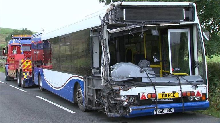 Cumbria School Bus Crash: Children Injured | UK News | Sky News