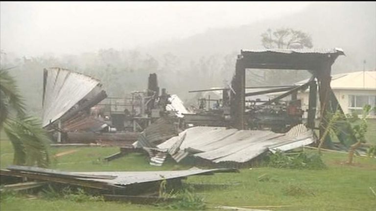 Cyclone Batters Australia As Homes Destroyed | World News | Sky News