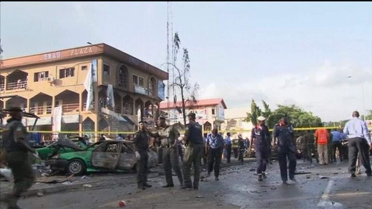 Nigeria: 21 Killed In Shopping Mall Explosion | World News | Sky News