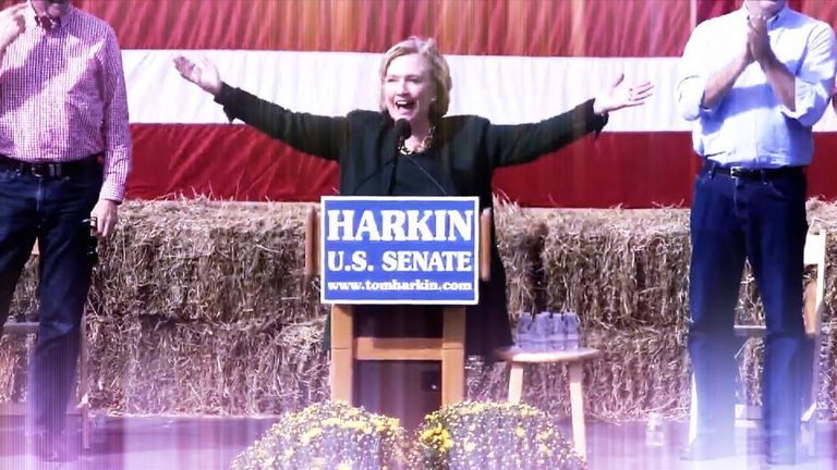 Hillary Clinton Heckled During Campaign Stop Us News Sky News