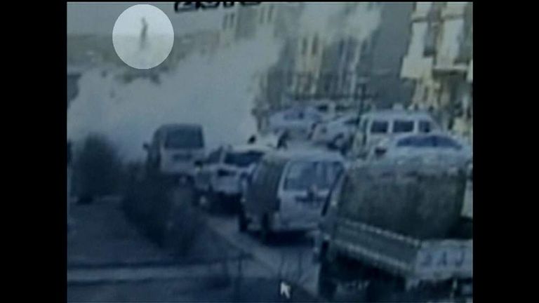 Video Shows Boy Thrown Into Air By Sewer Blast | World News | Sky News