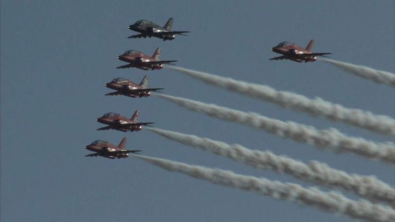 Red Arrows Reveal Historic Tail Fin Redesign | UK News | Sky News