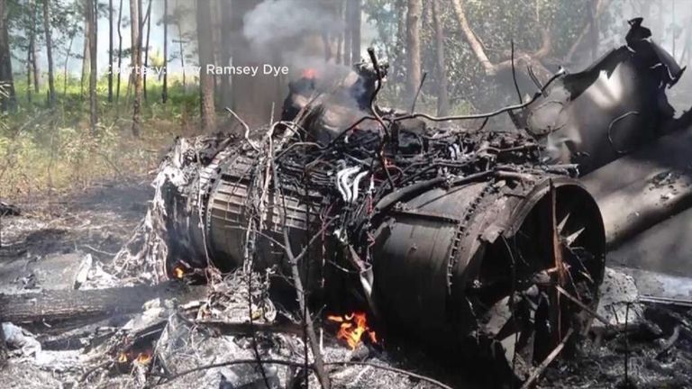 F-16 Crash Death Family Hit By Second Tragedy | US News | Sky News