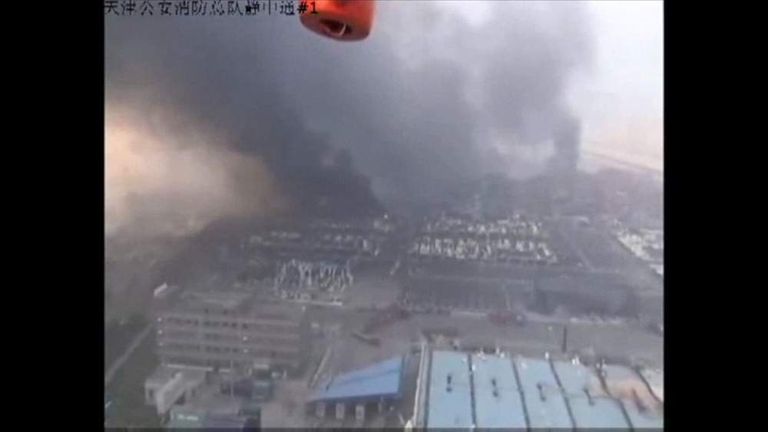 At Least 50 Killed In Huge Explosions In China | World News | Sky News