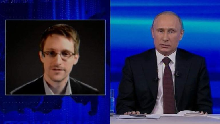 Snowden Questions Putin During TV Phone-In | Science, Climate & Tech ...