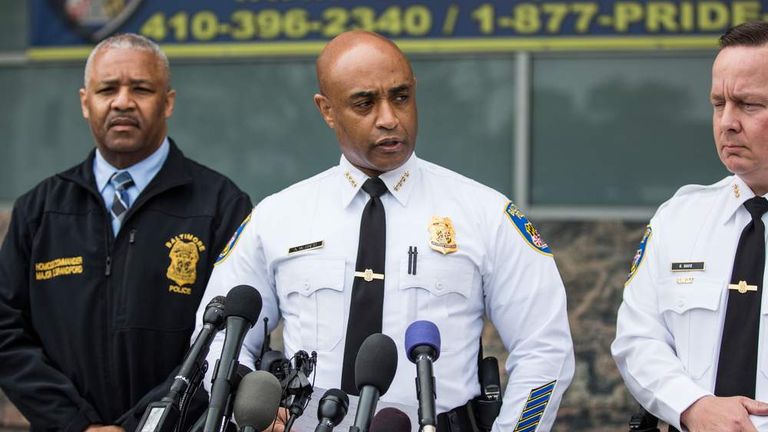 Baltimore's Top Cop Sacked As Killings Soar | US News | Sky News
