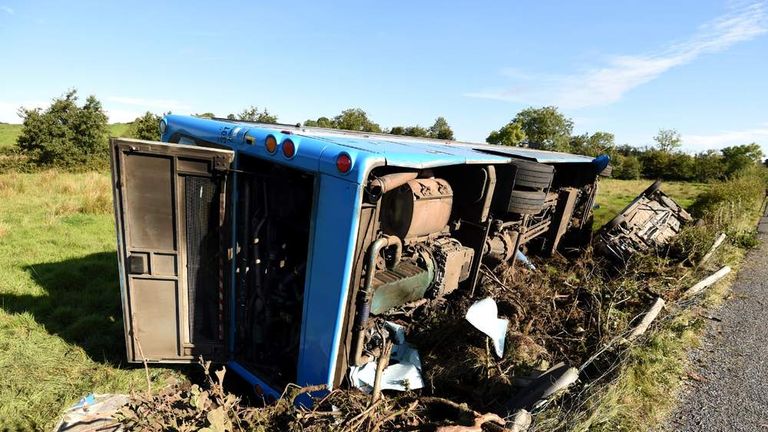 Major Incident Declared After School Bus Crash | UK News | Sky News