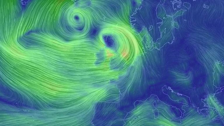 'Red Alert' As Storm Brings 100mph Winds | UK News | Sky News