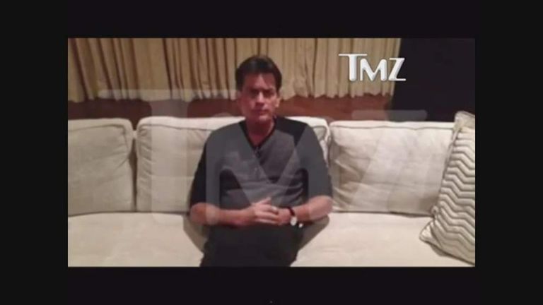 Charlie Sheens Video Message To Wanted Cop Us News Sky News