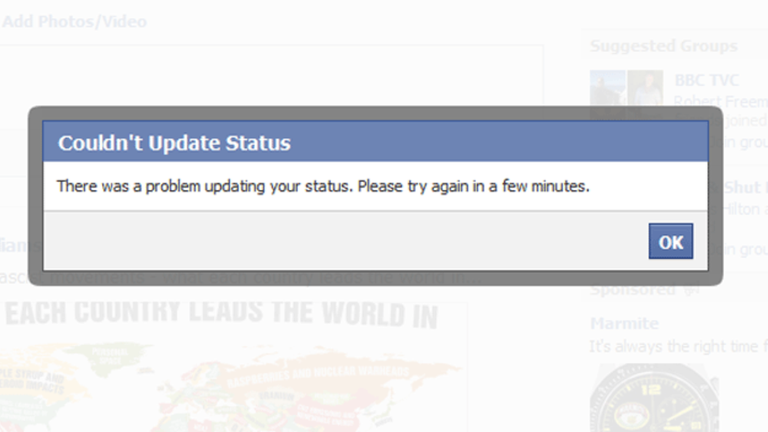Facebook Down: Users Unable To Update Status | Science, Climate & Tech ...